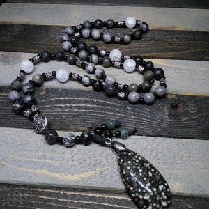Wicca Re-imagined Natural Stone Rosary Pagan Prayer Beads, Meditation ...