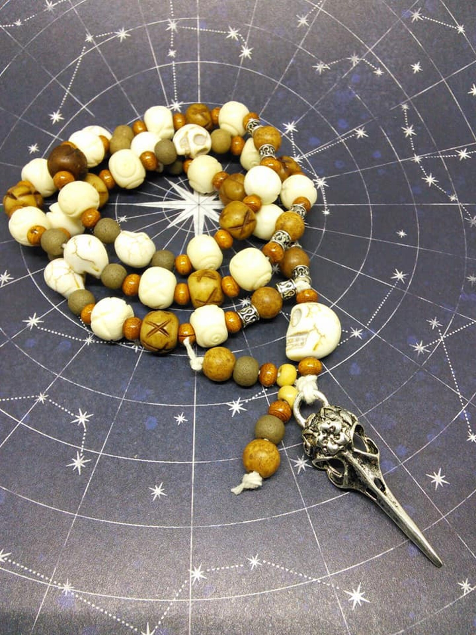 Wicca Re-imagined Morrigan Natural Stone Rosary Pagan Prayer - Etsy
