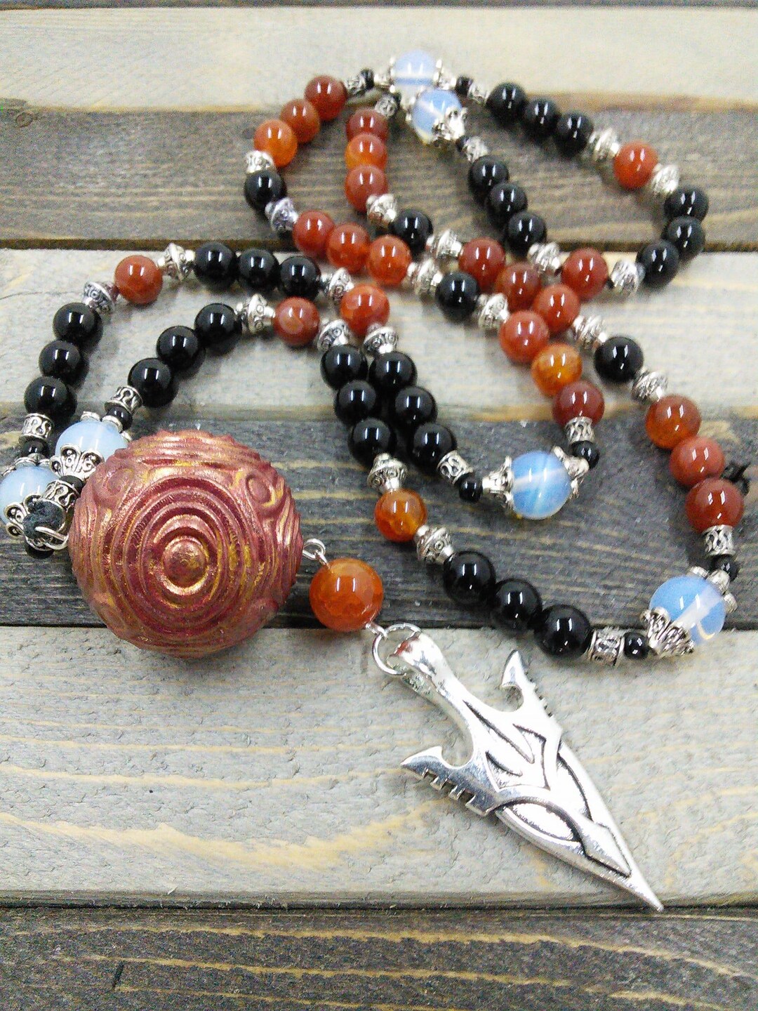 Wicca Witch Re-imagined Faerie Elf Bolt Rosary Pagan Prayer Beads ...