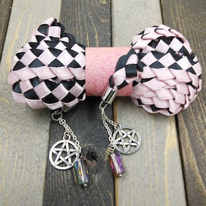 Wicca Pagan Wedding Satin Ribbon Handfasting Blush Pink and Tuxedo ...