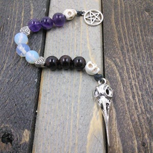 Wicca Natural Stone Pagan Prayer Beads, Meditation Beads, Witches ...
