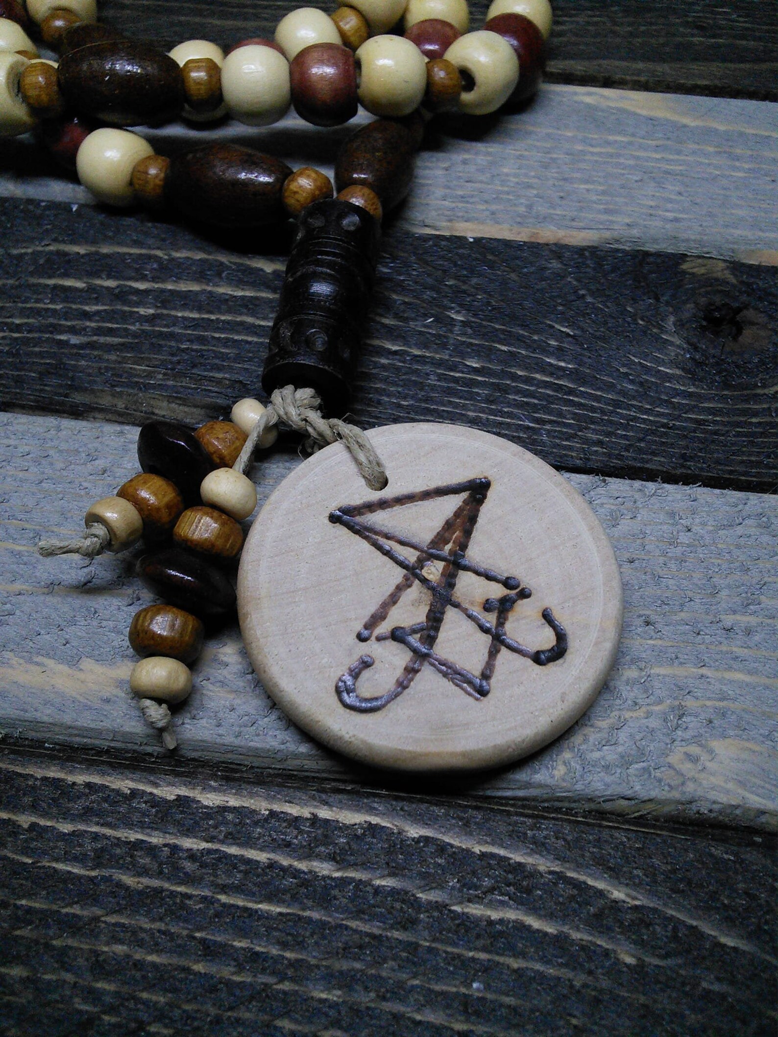Wicca Re-imagined Rosary Luciferian Satanic Pagan Prayer Beads ...