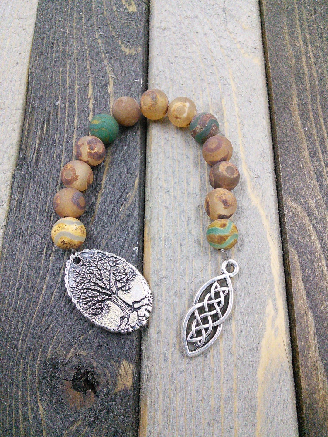 Wicca Prayer Pagan Dzi Bead Agate Prayer Beads, Meditation Beads ...