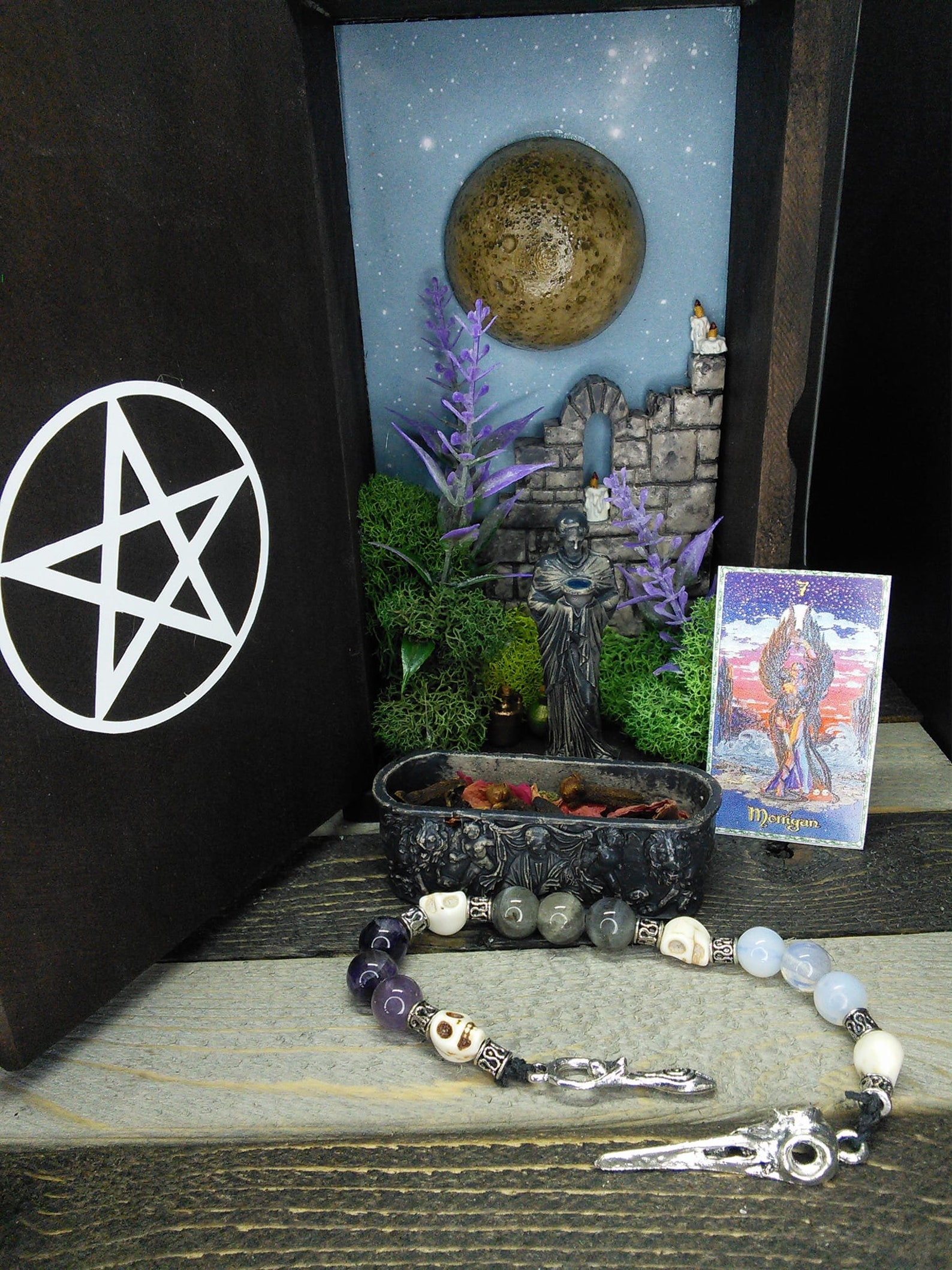 Mini Shrine Travel Shrine Honoring the Morrigan Dark Goddess Pagan ...