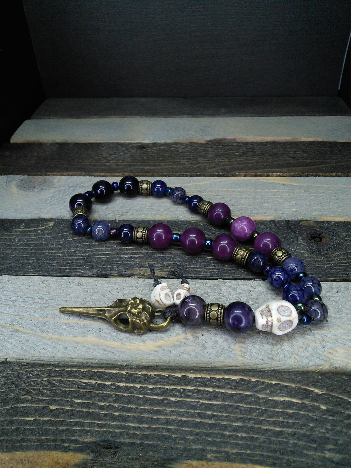 Wicca Re-imagined Natural Stone Bead Pagan Prayer Beads, Meditation ...