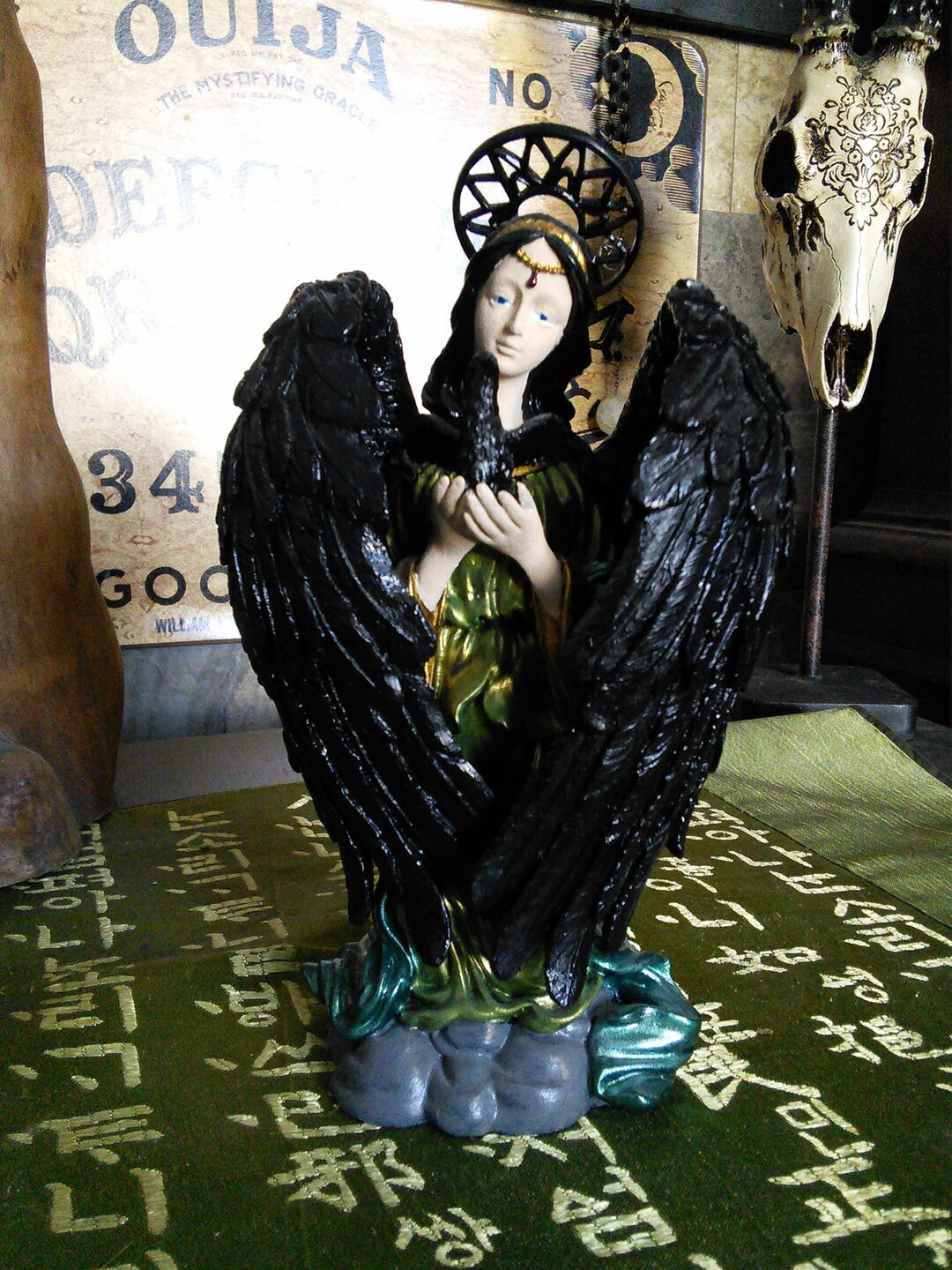 Hecate Hand Painted Resin Angel Goddess Pagan Idol - Etsy