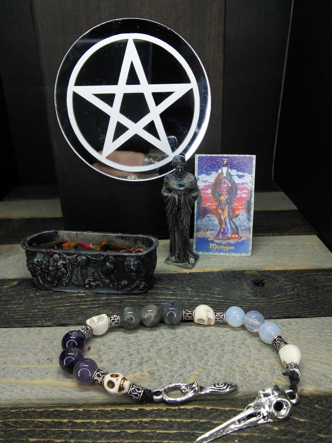 Mini Shrine Travel Shrine Honoring the Morrigan Dark Goddess Pagan ...