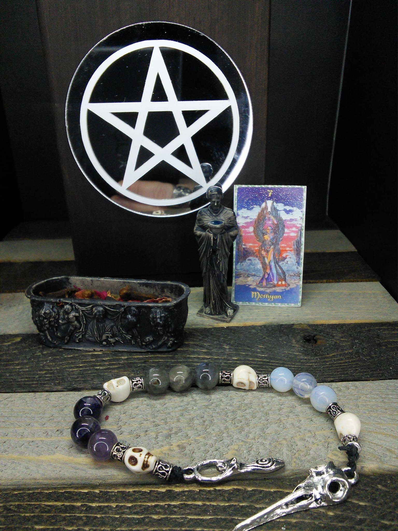 Mini Shrine Travel Shrine Honoring the Morrigan Dark Goddess Pagan ...
