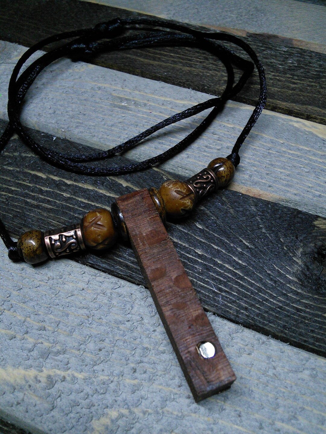 Exotic Wood Pagan Witch Protection Necklace - Etsy