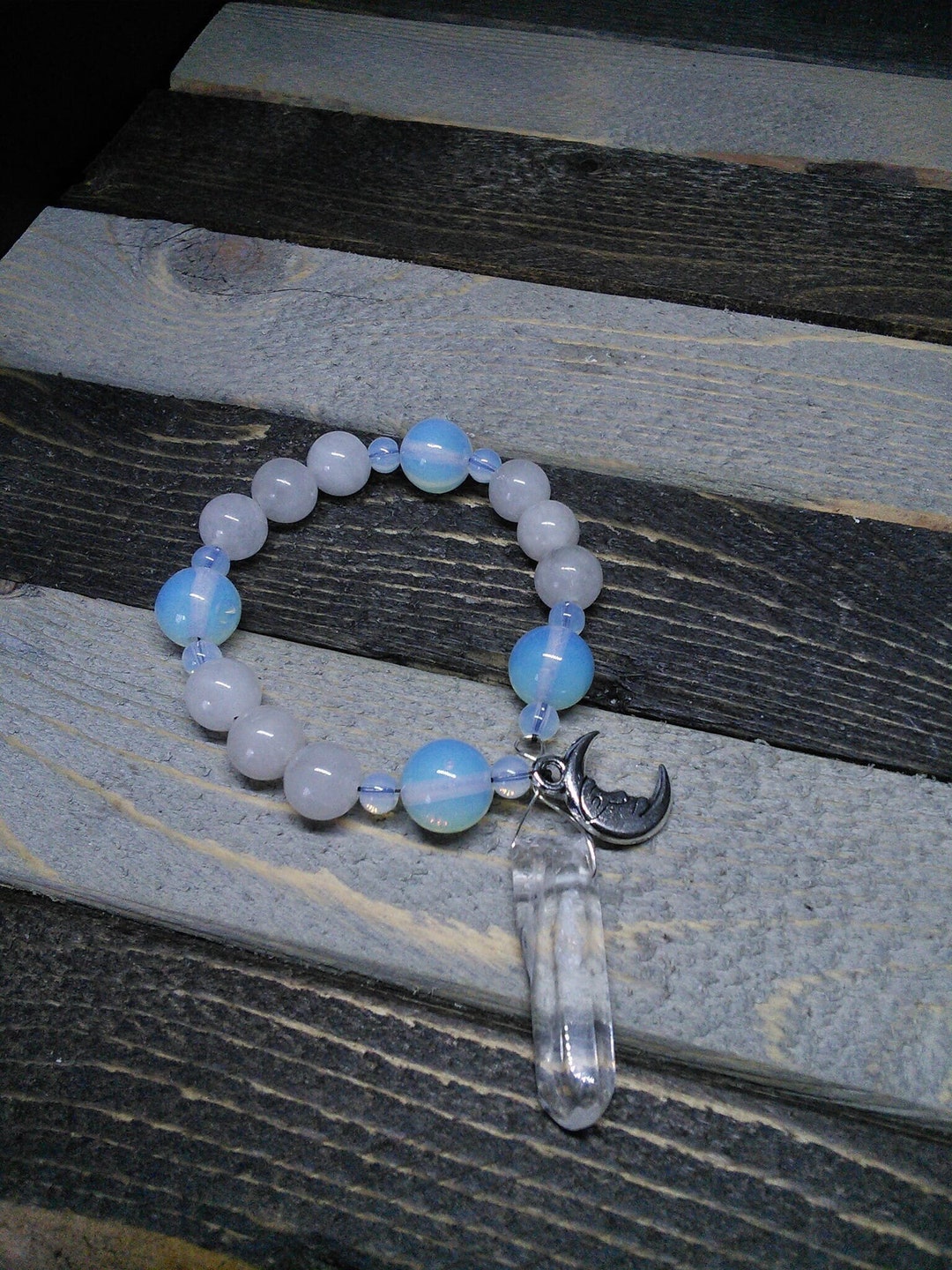 Wicca Natural Stone Prayer Beads, Meditation Beads, Witches Ladder Nine ...