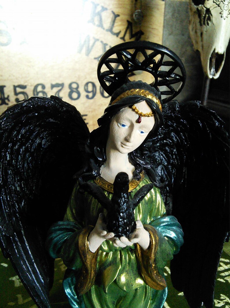 Hecate Hand Painted Resin Angel Goddess Pagan Idol | Etsy