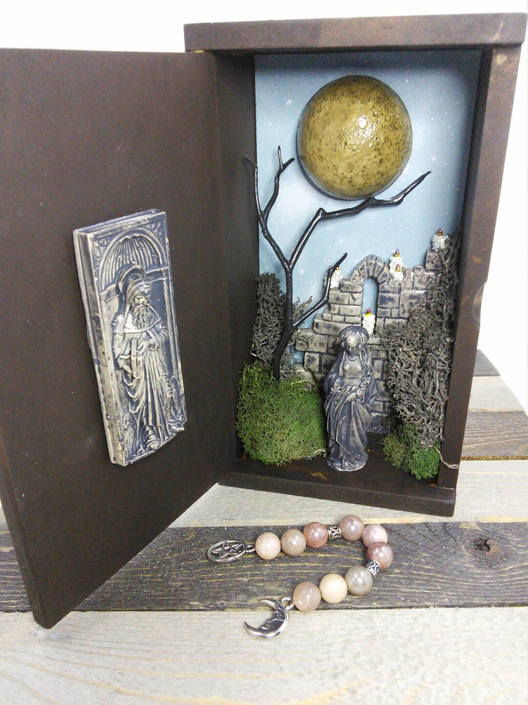 Mini Shrine Travel Shrine Honoring the Moon Pagan Wicca - Etsy