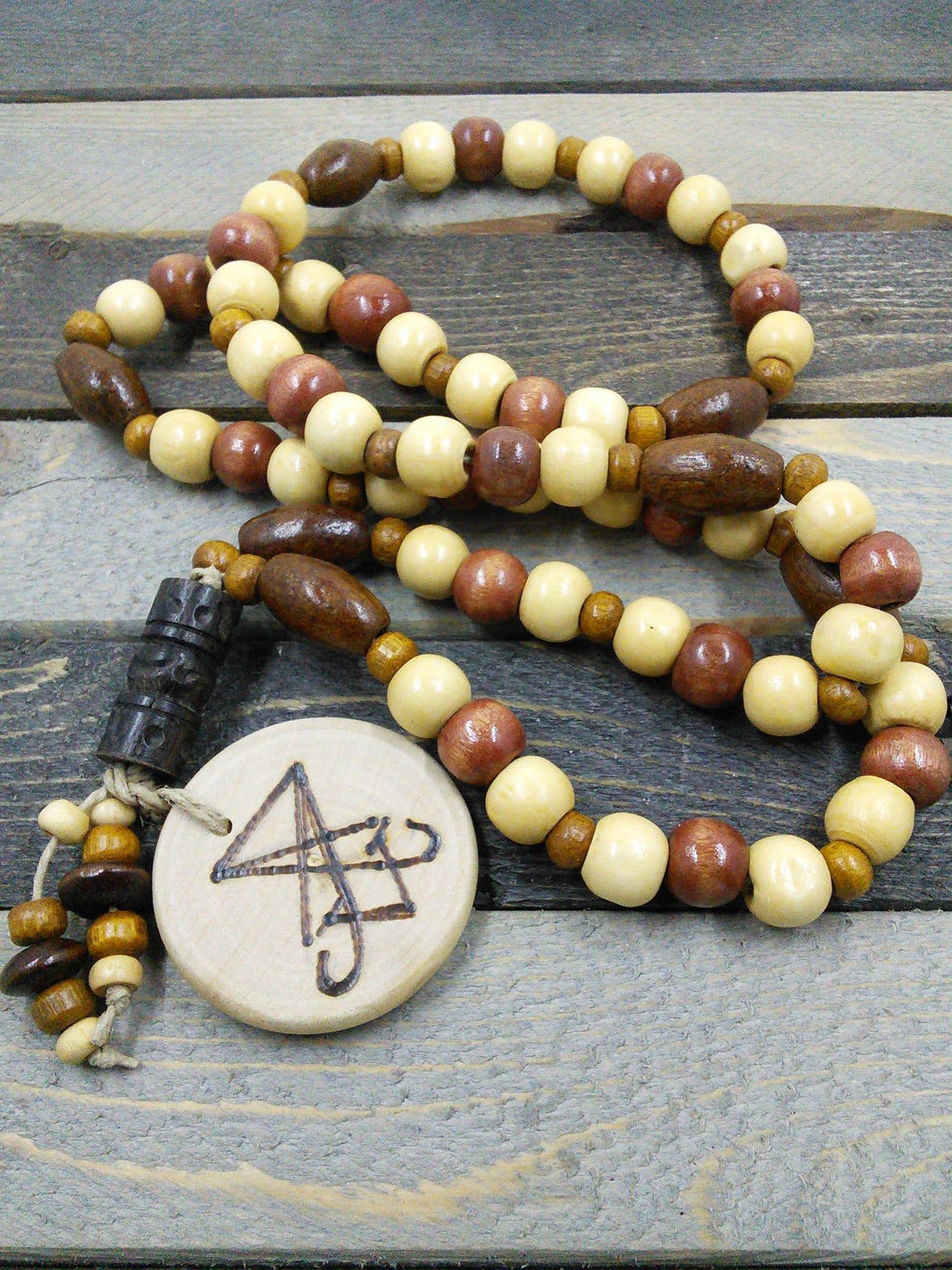 Wicca Re-imagined Rosary Luciferian Satanic Pagan Prayer Beads ...