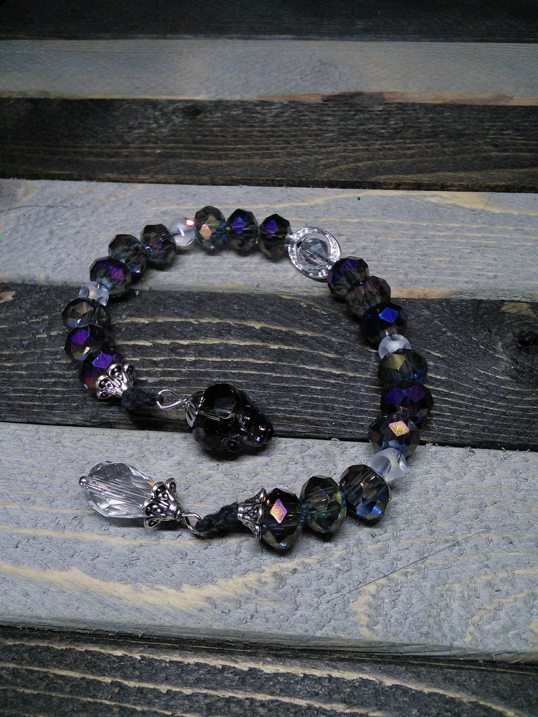 Glass Crystal Hecate Dark Goddess Prayer Beads, Meditation Beads ...