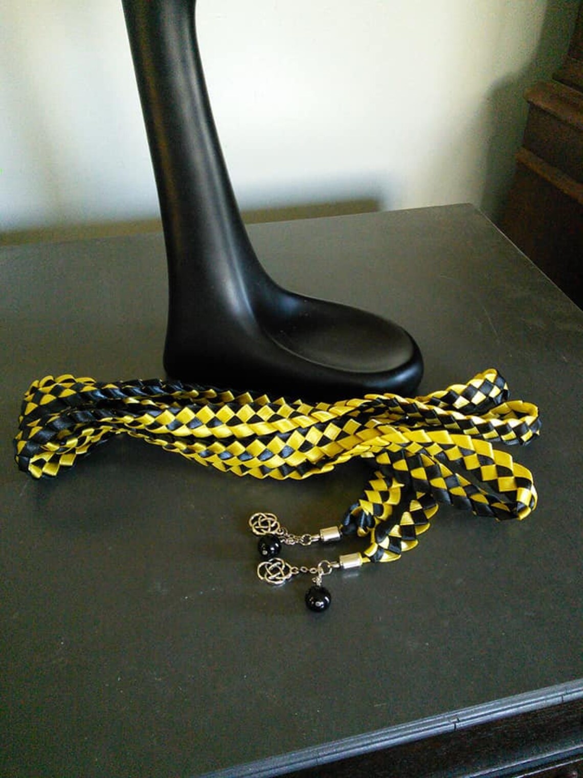 Tuxedo Black and Sunshine Yellow Satin Handfasting Ribbon - Etsy