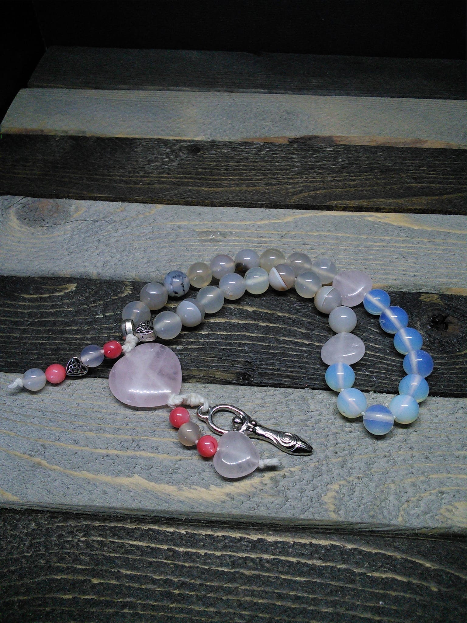 Wicca Re-imagined Natural Stone Bead Pagan Prayer Beads, Meditation ...