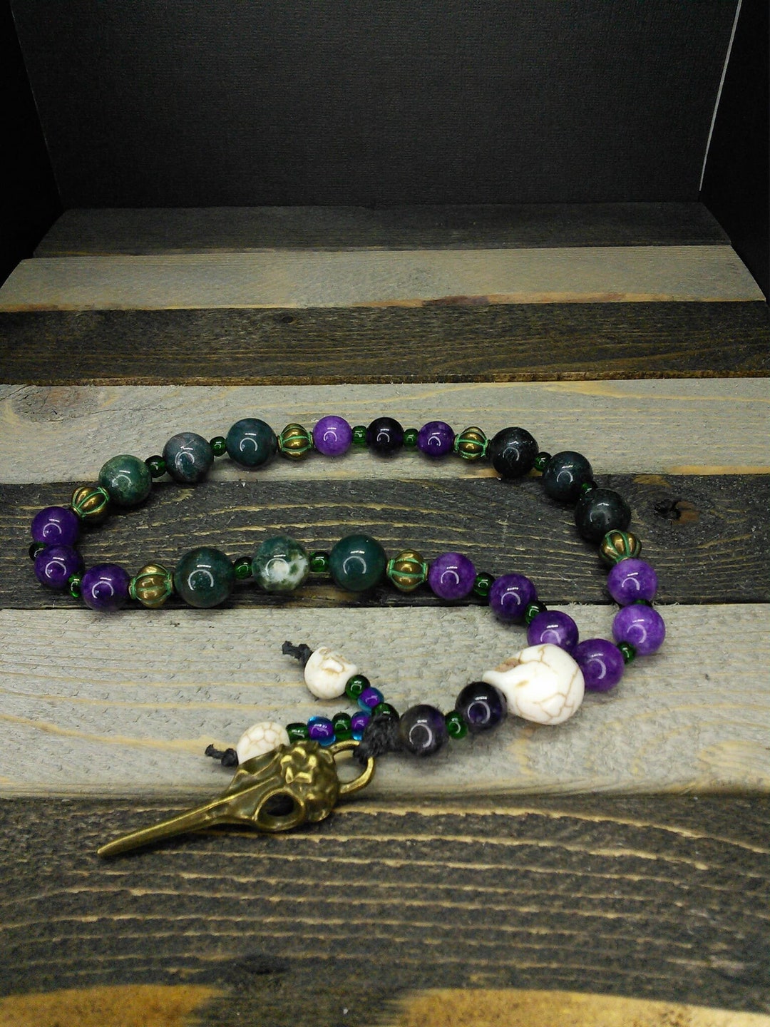 Wicca Re-imagined Natural Stone Bead Pagan Prayer Beads, Meditation ...