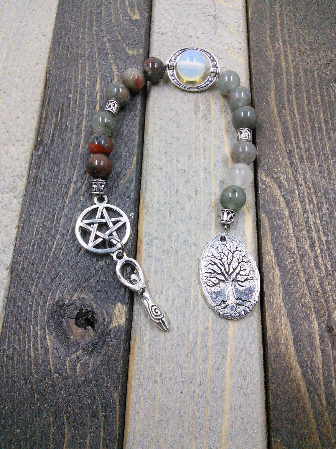 Wicca Dragon's Blood Pagan Prayer Beads, Meditation Beads, Witches ...
