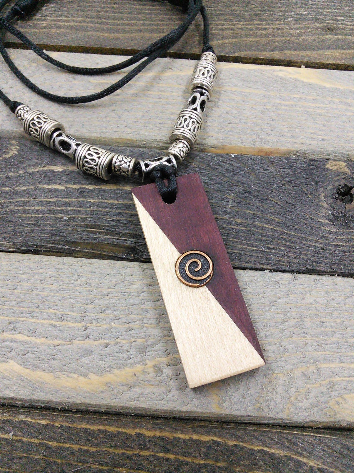 Exotic Wood Pagan Witch Protection Necklace - Etsy