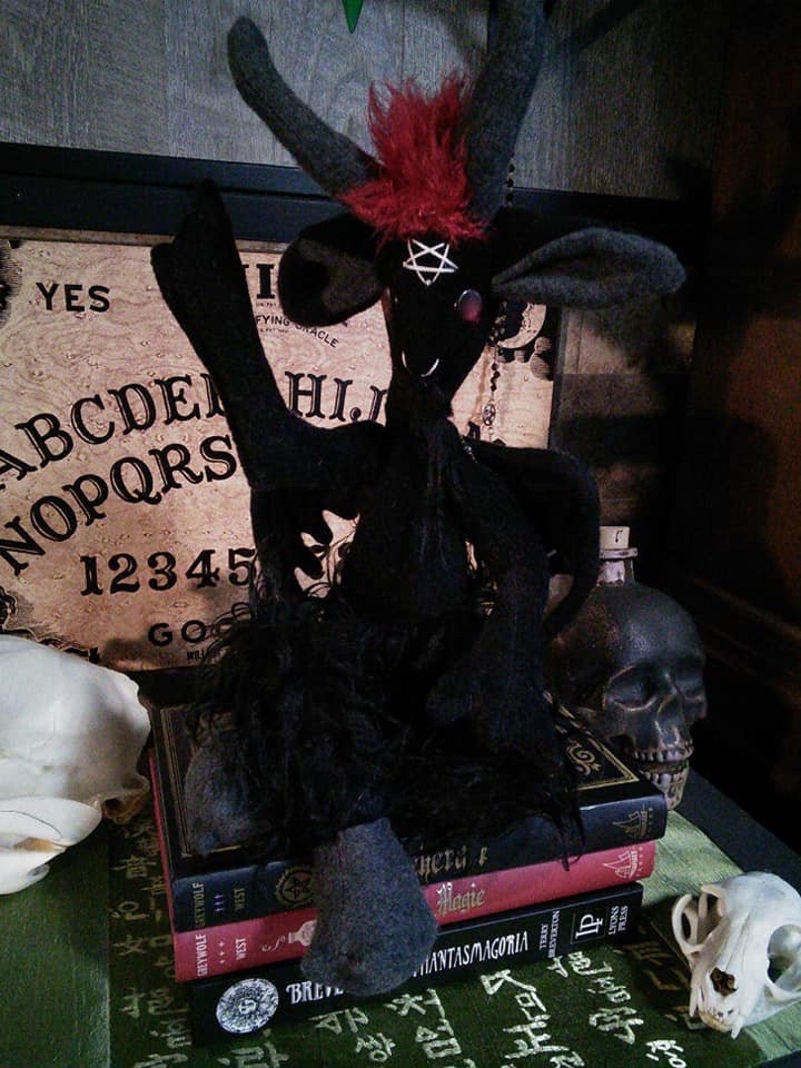 Little Baphy the Baphomet Plush Art Doll Familiar | Etsy