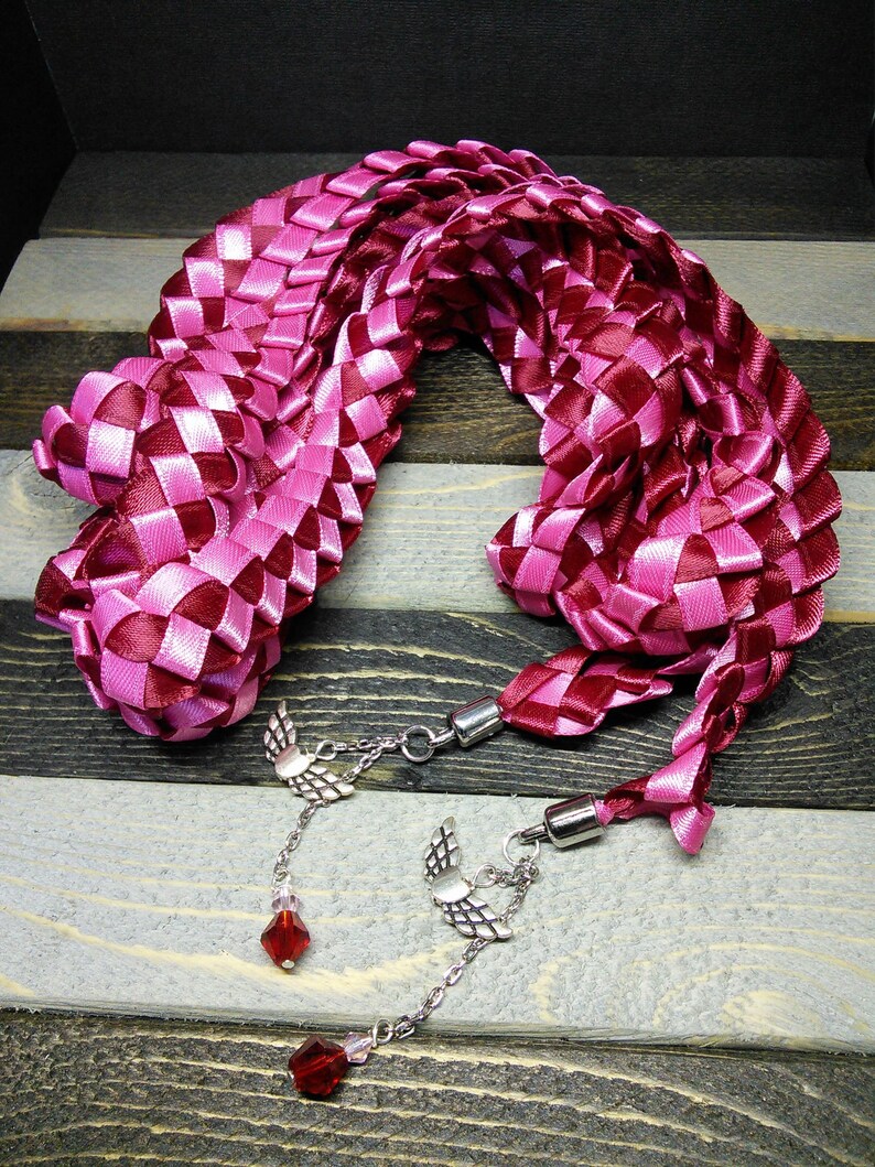 Wicca Handfasting Ribbon Hot Love Pink and Dark Heart Red Satin Ribbon ...