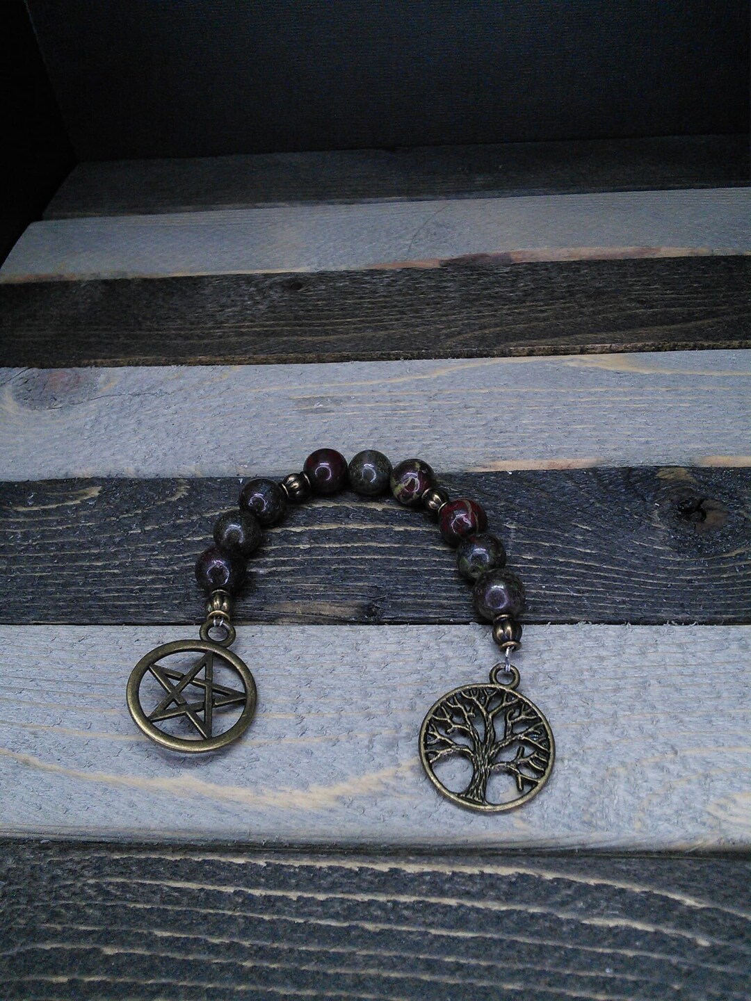 Wicca Natural Stone Pagan Prayer Beads, Meditation Beads, Witches ...