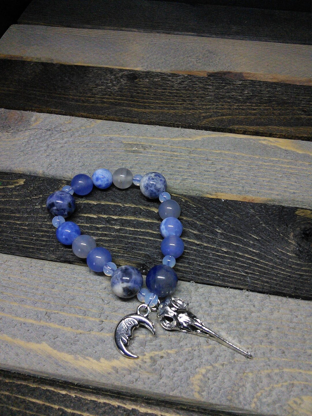 Wicca Natural Stone Prayer Beads, Meditation Beads, Witches Ladder Nine ...