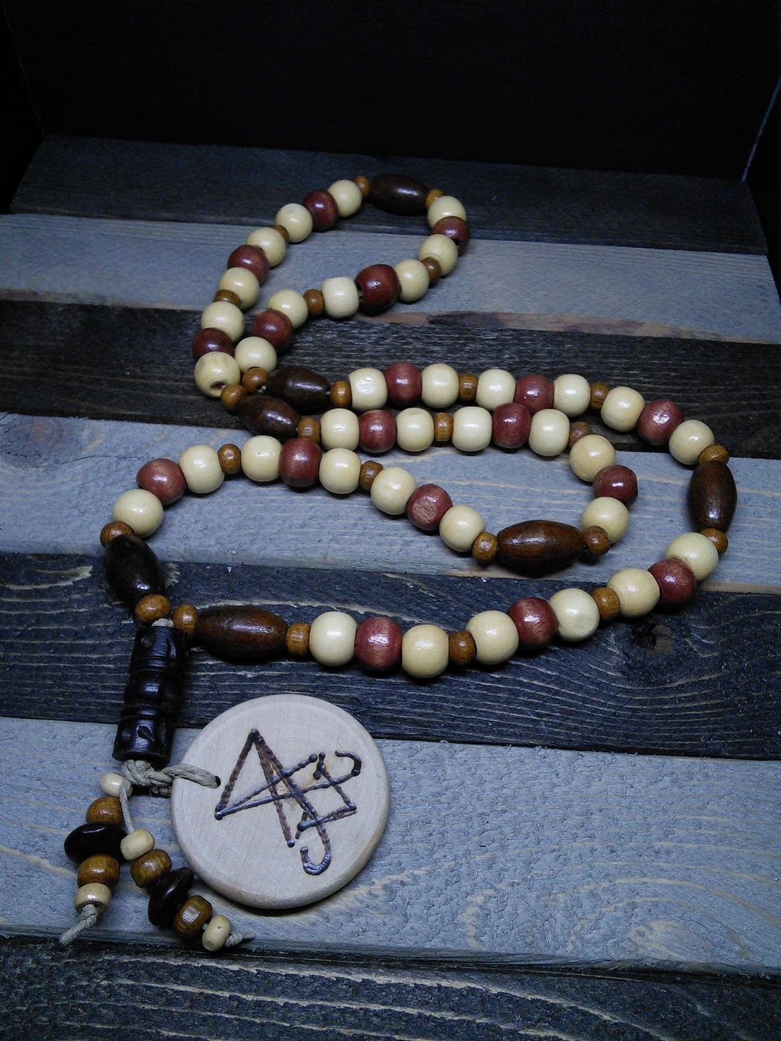 Wicca Re-imagined Rosary Luciferian Satanic Pagan Prayer Beads ...