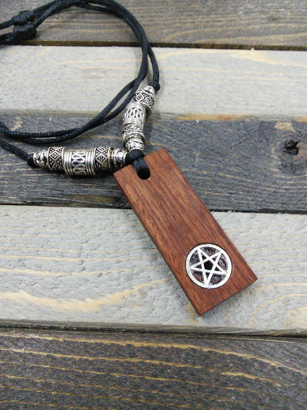 Exotic Wood Pagan Witch Protection Necklace - Etsy