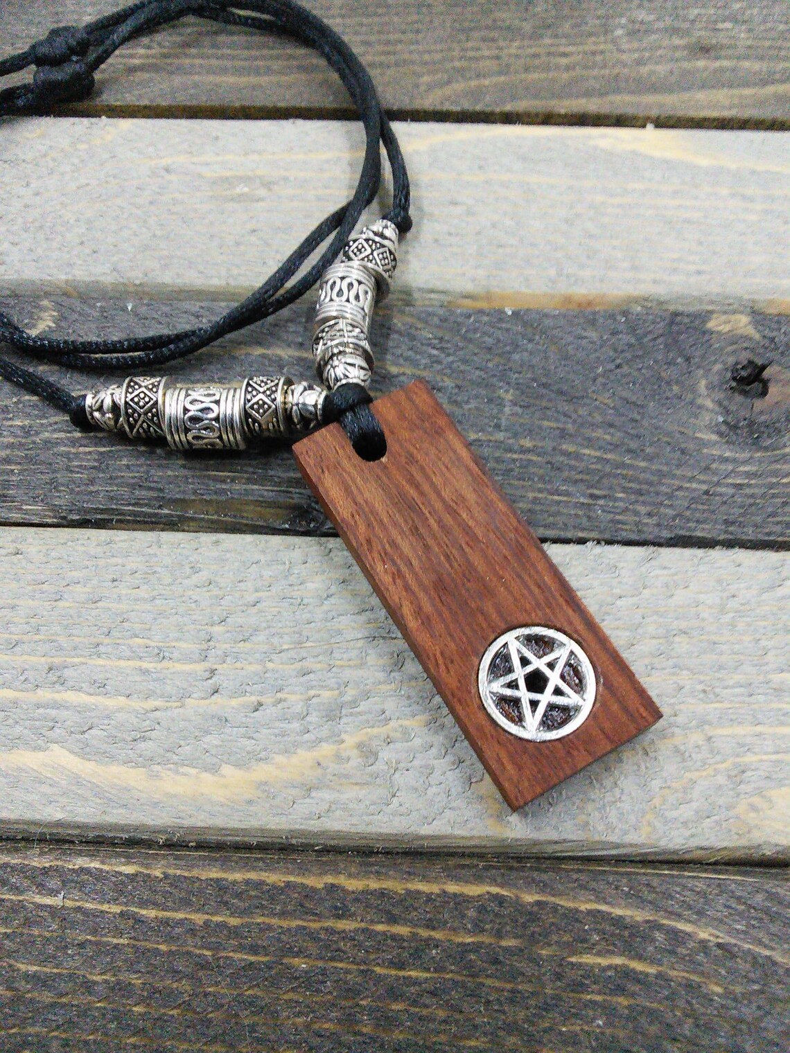 Exotic Wood Pagan Witch Protection Necklace - Etsy