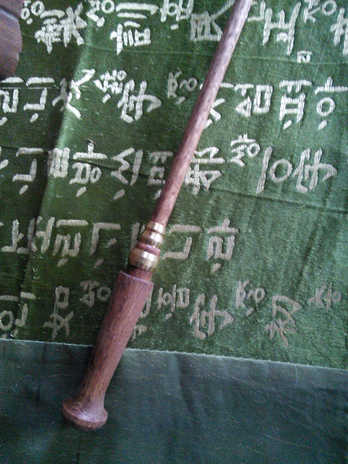Wicca Pagan Handmade Wood and Brass Wand 01 - Etsy