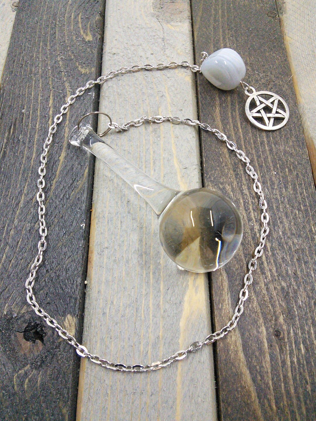 Medium Crystal Ball Teardrop Spirit Guide Pendulum - Etsy