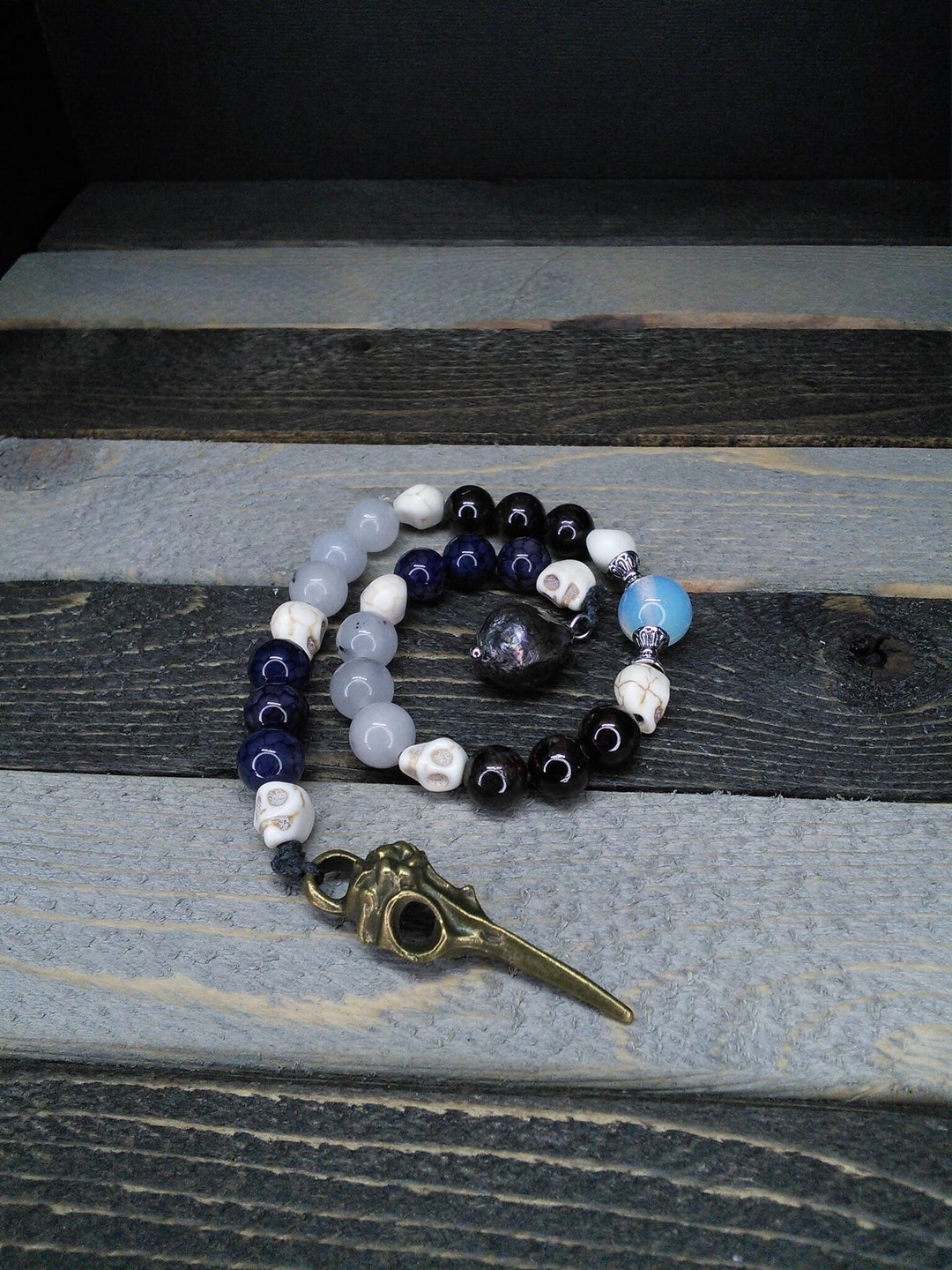 Hecate Wicca Natural Stone Pagan Prayer Beads, Meditation Beads ...