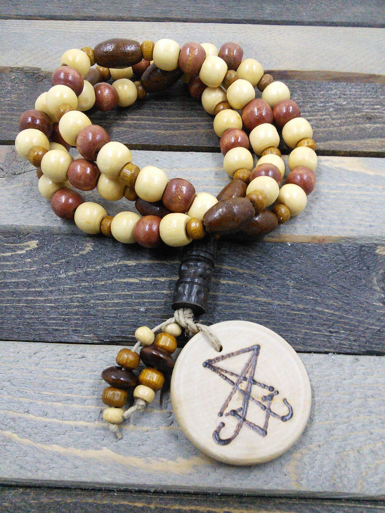 Wicca Re-imagined Rosary Luciferian Satanic Pagan Prayer Beads ...
