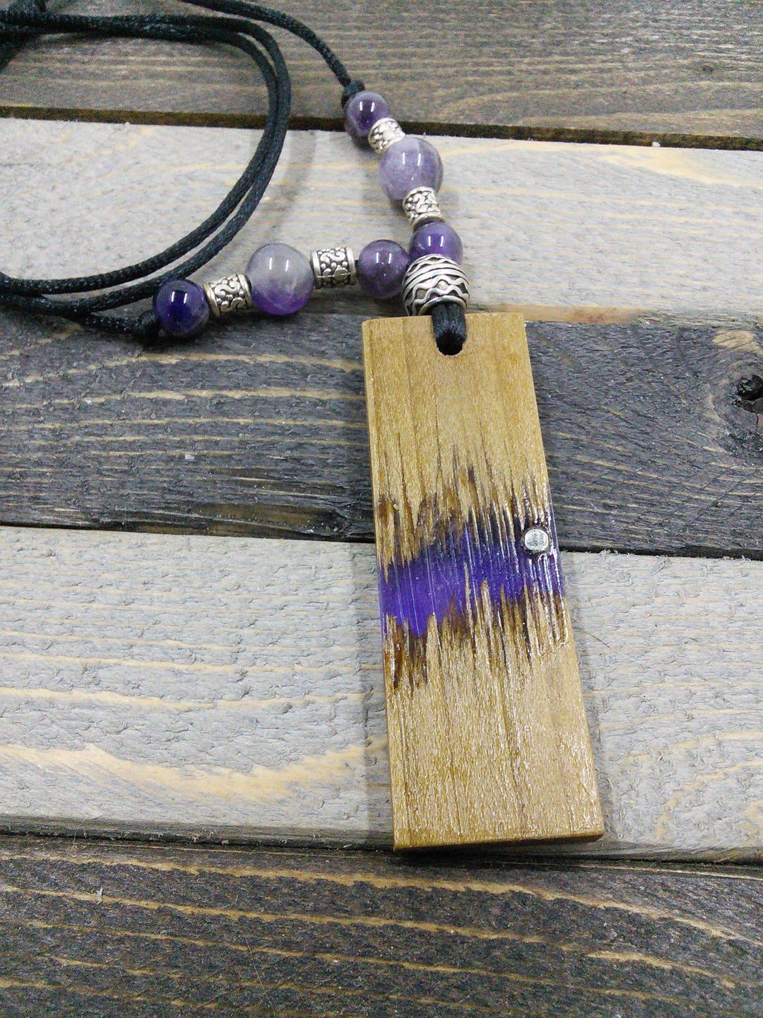 Exotic Wood and Resin Pagan Witch Protection Necklace - Etsy