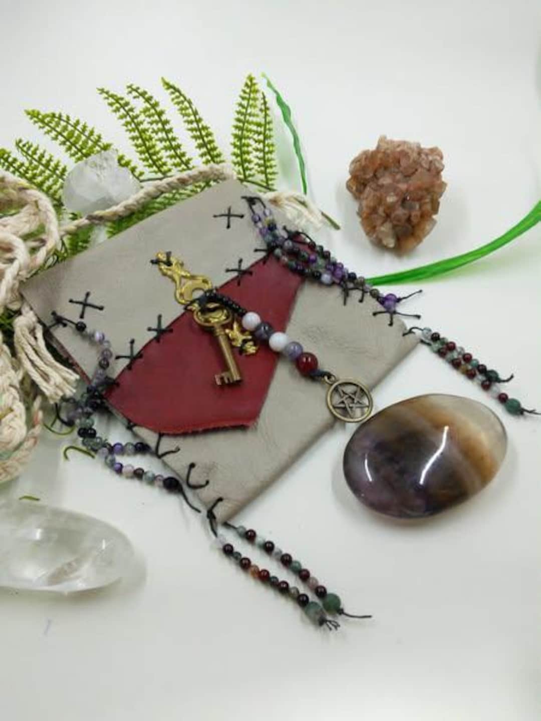 Reclaimed Leather Crane or Medicine Bag Handmade - Etsy
