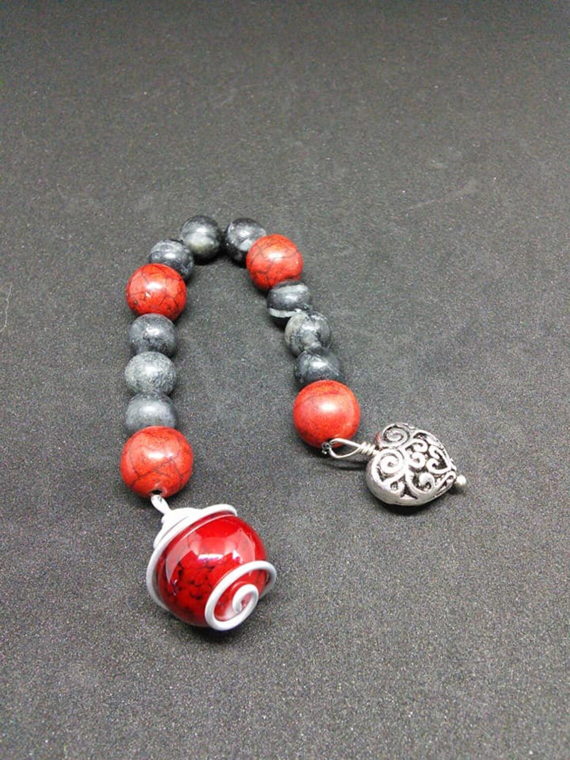 Wicca Black Network Stone and Red Dyed Sodalite Prayer Beads - Etsy