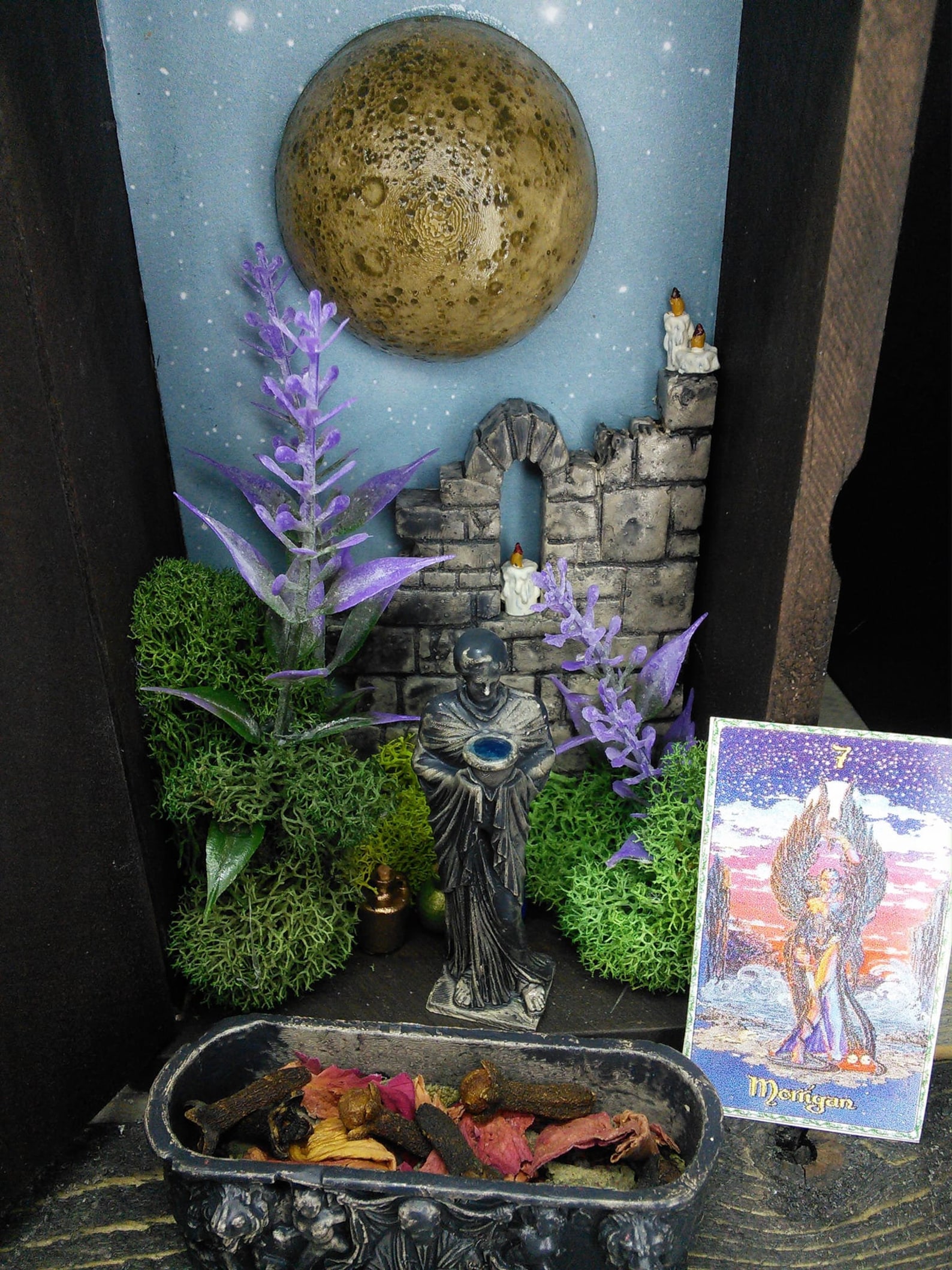 Mini Shrine Travel Shrine Honoring the Morrigan Dark Goddess Pagan ...