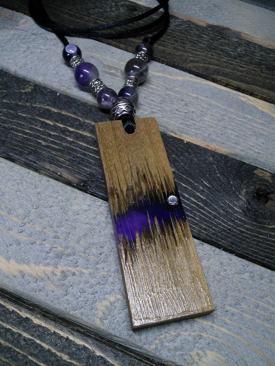 Exotic Wood and Resin Pagan Witch Protection Necklace - Etsy
