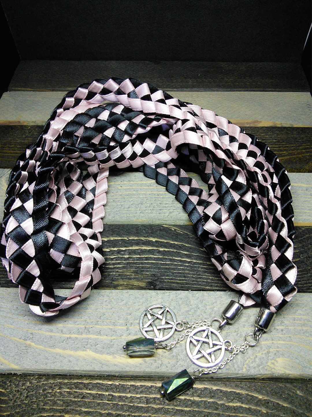 Wicca Pagan Wedding Satin Ribbon Handfasting Blush Pink and Tuxedo ...