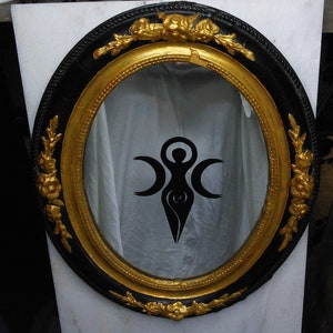 Large Vintage Scrying Mirror - Etsy