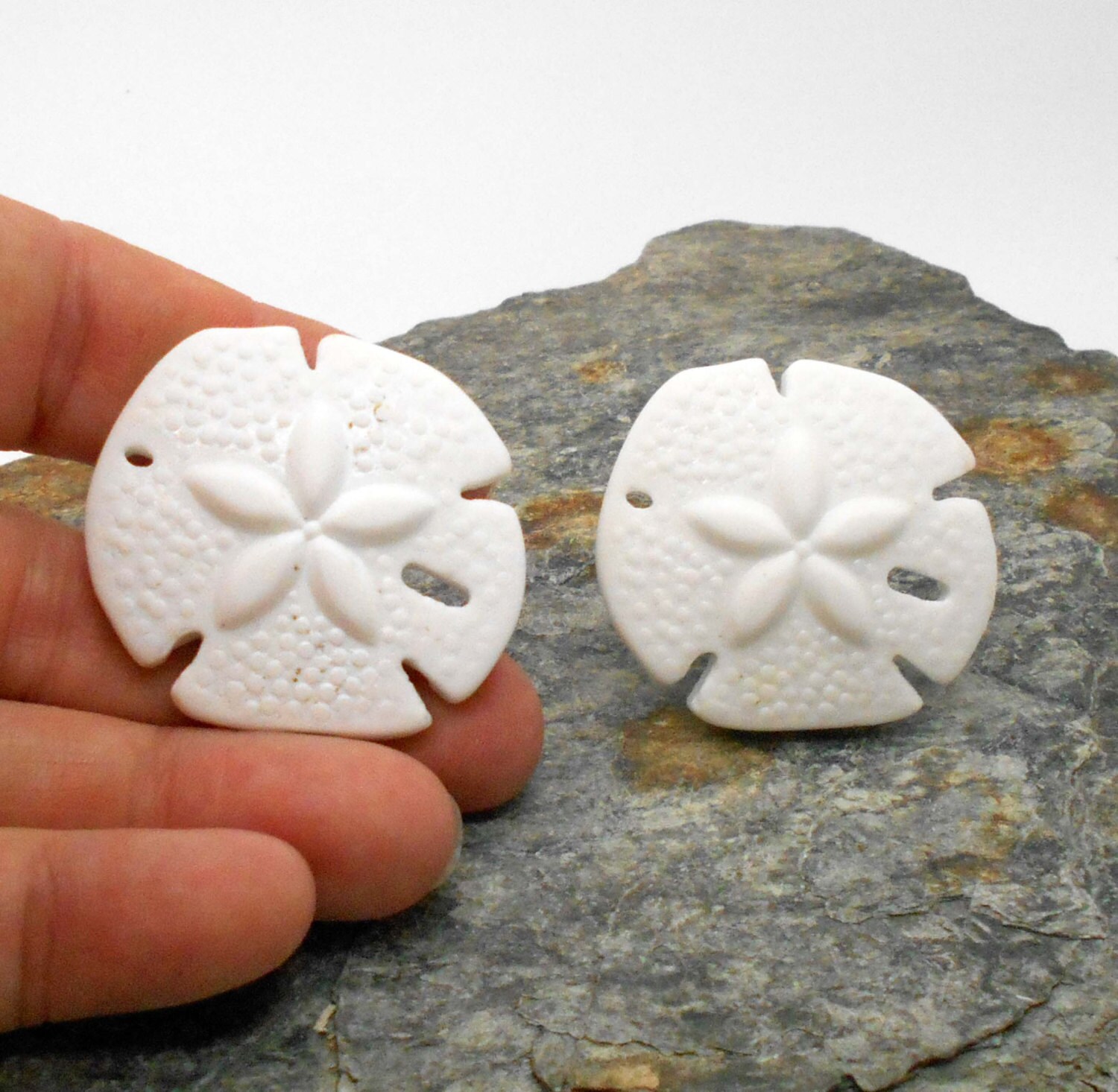 Knobs Stone Knobs Cabinet Knobs White Glass Sand Dollar - Etsy