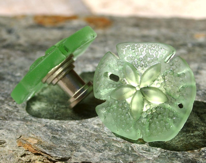 Knobs / SAND DOLLAR / Sea Glass Knobs Cabinet Knobs Cabinet - Etsy