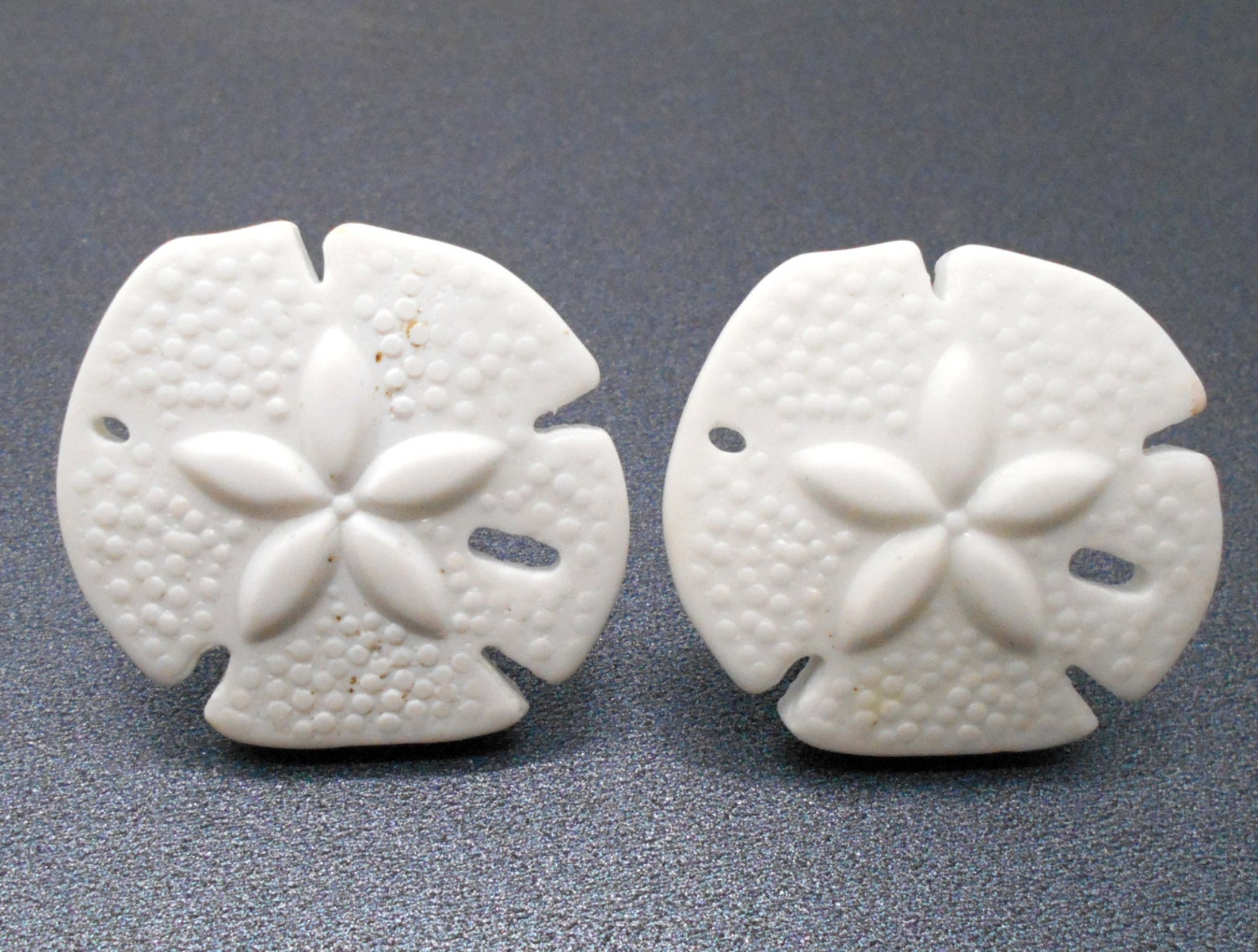 Knobs Stone Knobs Cabinet Knobs White Glass Sand Dollar - Etsy