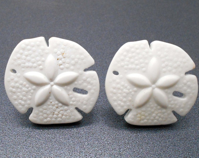 Knobs Stone Knobs Cabinet Knobs White Glass Sand Dollar - Etsy
