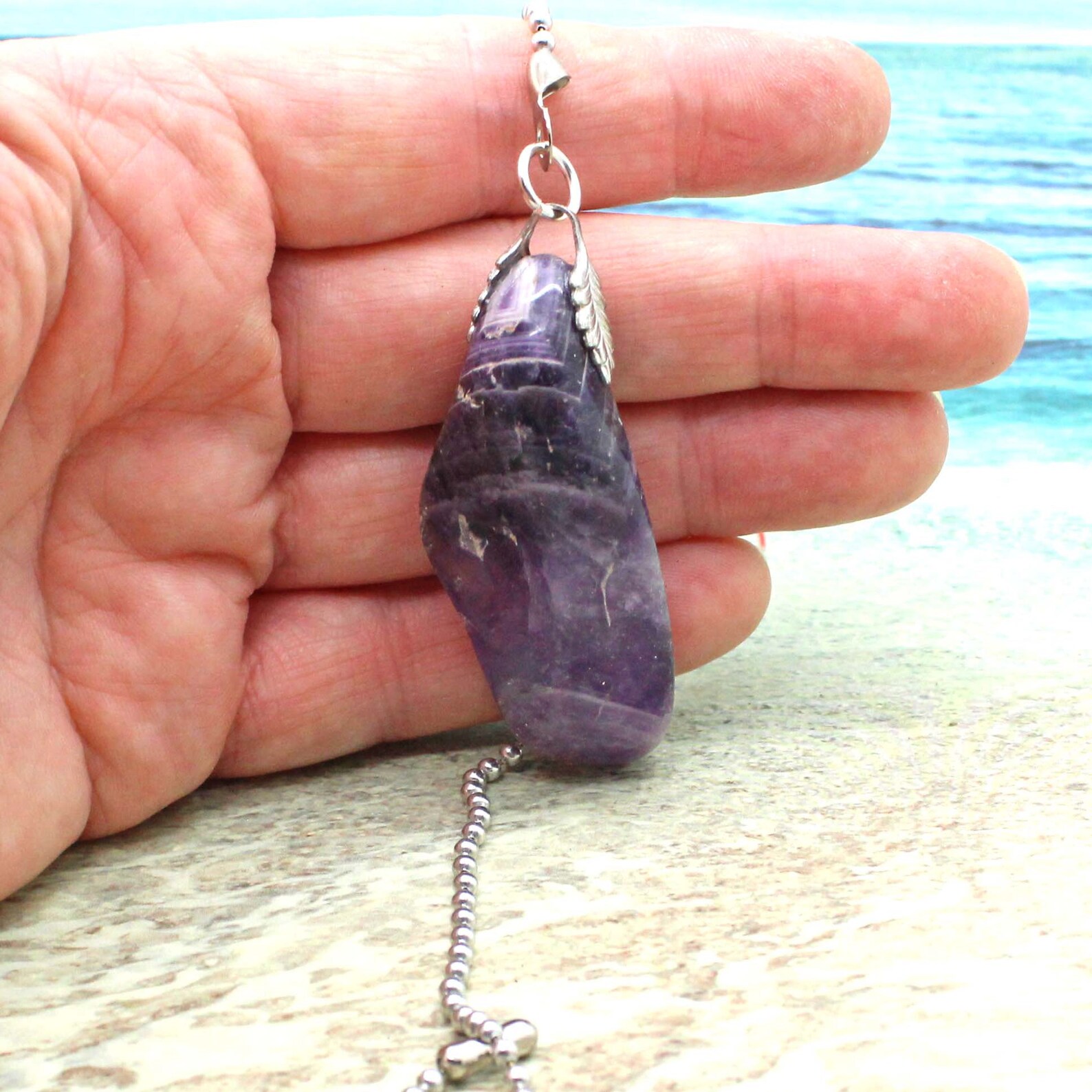 Amethyst Fan Pull Chain/ Decorative Fan Pull / Fan Pull | Etsy