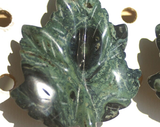 Cabinet Knobs or Drawer Pulls Green Jasper Maple Leaf Knobs - Etsy