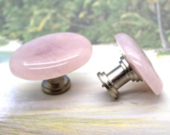Rose Quartz Knobs - Etsy