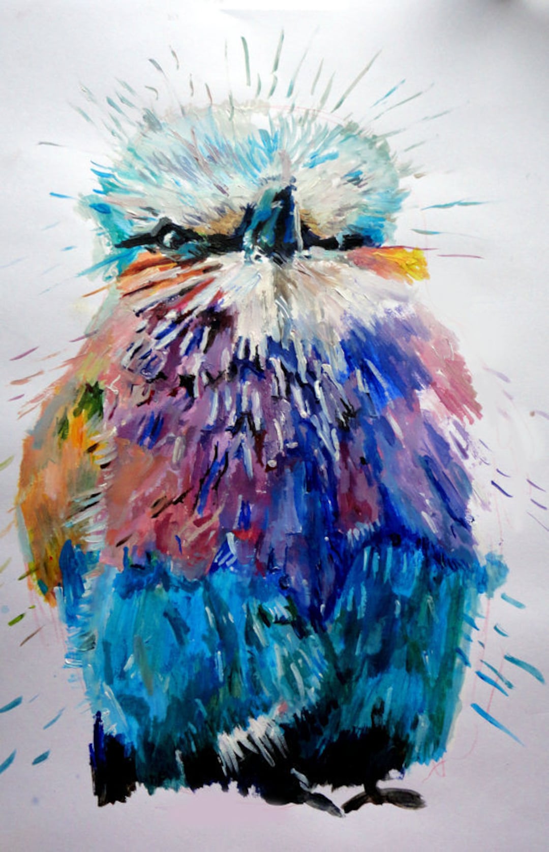 Colourful Abstract Bird Limited Edition Fine Art Print Painting ...