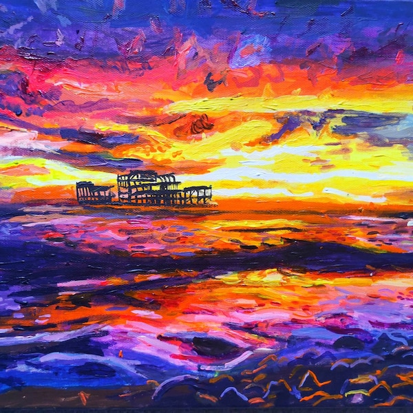 Pier Painting - Etsy